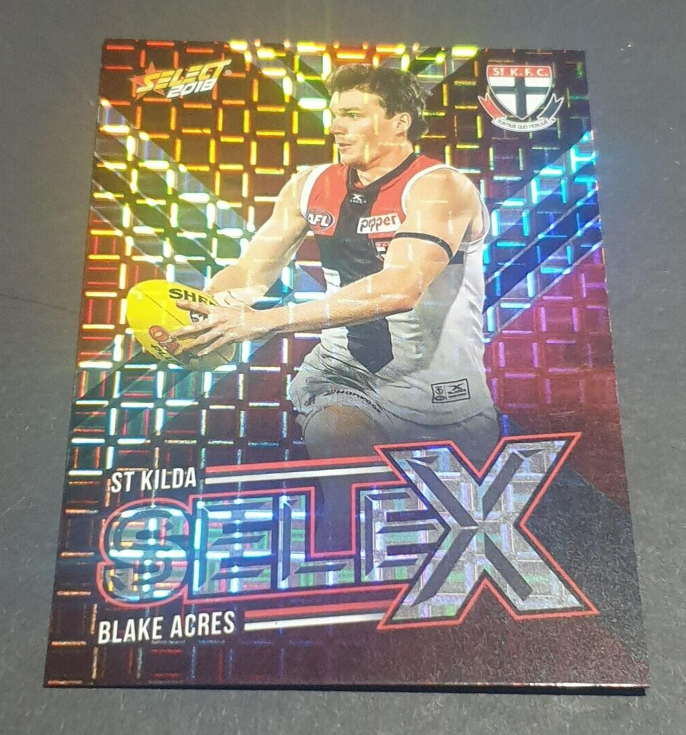 2018 Select SELEX Blake Acres Insert Card - St Kilda Saints | eBay ...