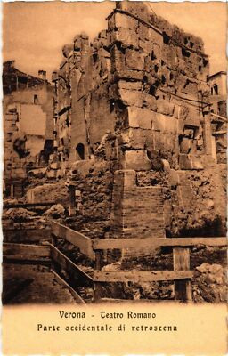 CPA VERONA Teatro Romano. Parte occidentale di retroscena. ITALY ...