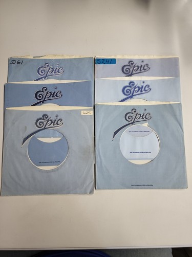 45 RPM 7" RECORD SLEEVES CO. SLEEVE 6 PACK SEE PHOTOS - Epic (SLV27) | eBay
