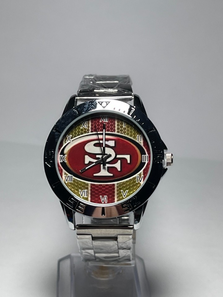 San Francisco 49ers NFL Team Logo Stainless-Steel Men's Watch NEW | eBay