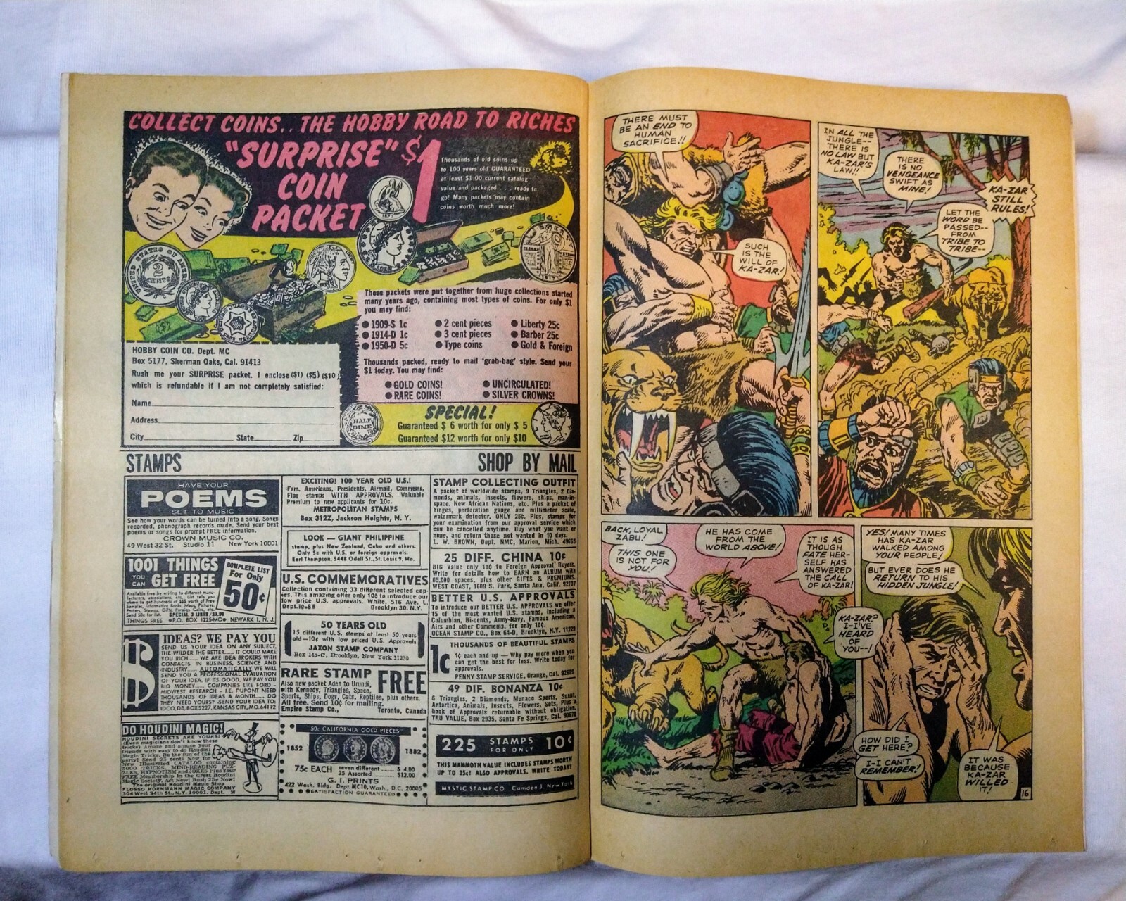 HULK #109 The Lost Land of KA-ZAR SABERTOOTH Appearance Marvel Comics ...