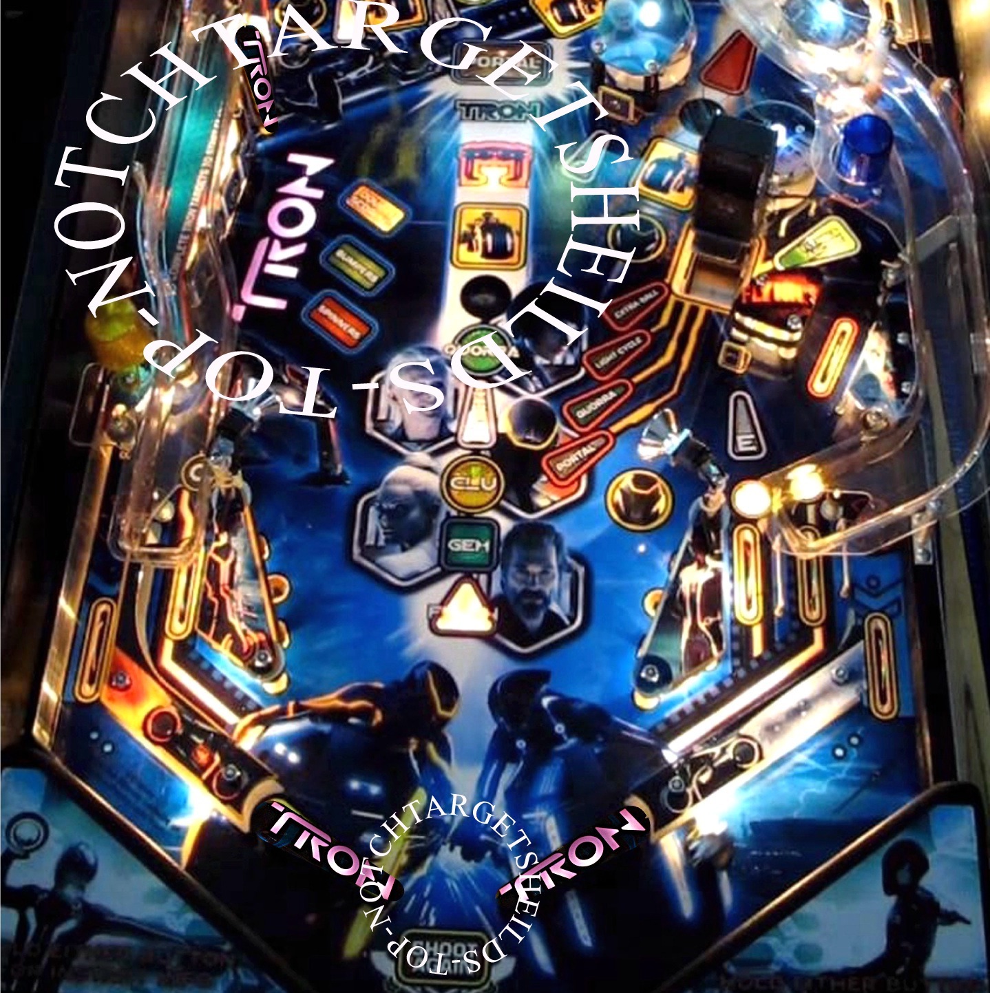 TRON PINBALL LE STERN- Pinball Flipper Cushioned Armour Mod 3 piece set ...