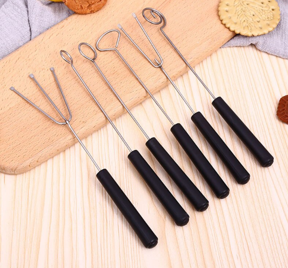 10Pcs STAINLESS STEEL CHOCOLATE DIPPING TOOLS Fork Set BBQ Cheese Hot ...