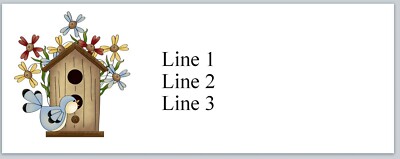 Personalized Address Labels Birdhouse Blue bird (c 11) | eBay