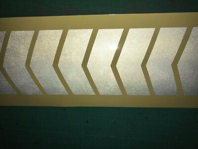 24 INCH LONG REFLECTIVE CHEVRON STICKERS / DECALS 60mm HIGH WHITE HI ...