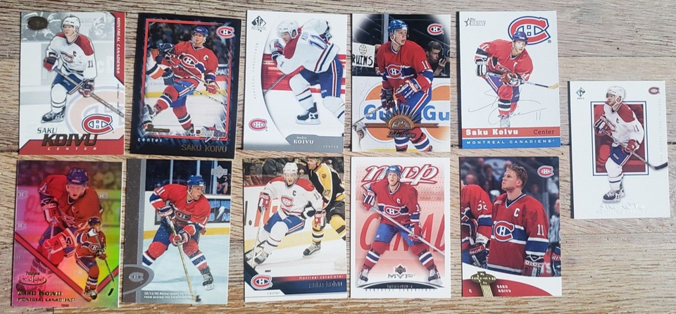 30 Saku Koivu Hockey Card Lot-3 Rookie Cards-Montreal Canadiens ...