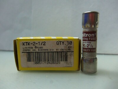 New Lot Bussmann Limitron KTK 2-1/2 Amp Fuses 600 Volts NIB | eBay