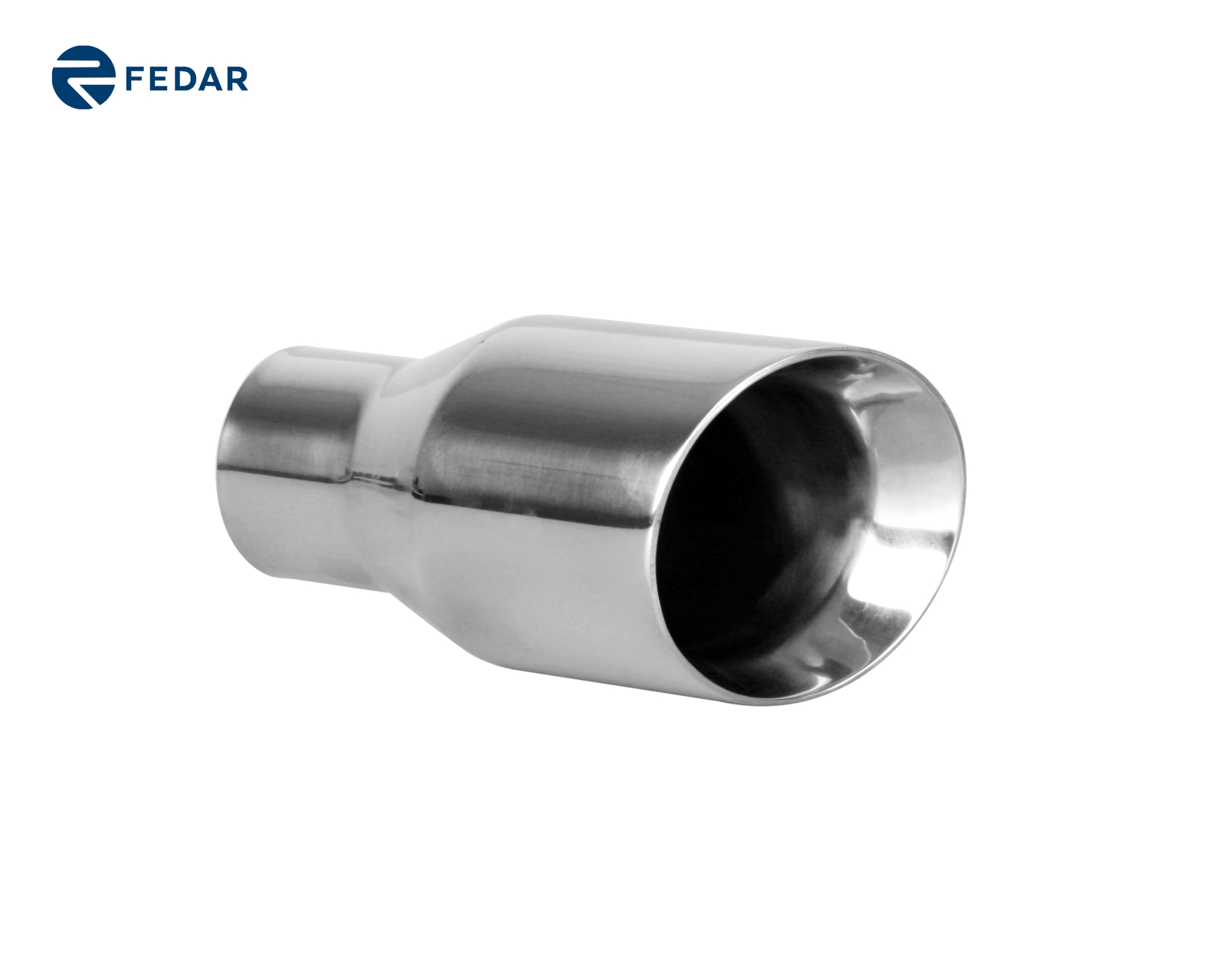 Inlet 2.25 Outlet 3.5 Long 7 Inch Dual Wall Slant Angle Cut Exhaust Tip ...