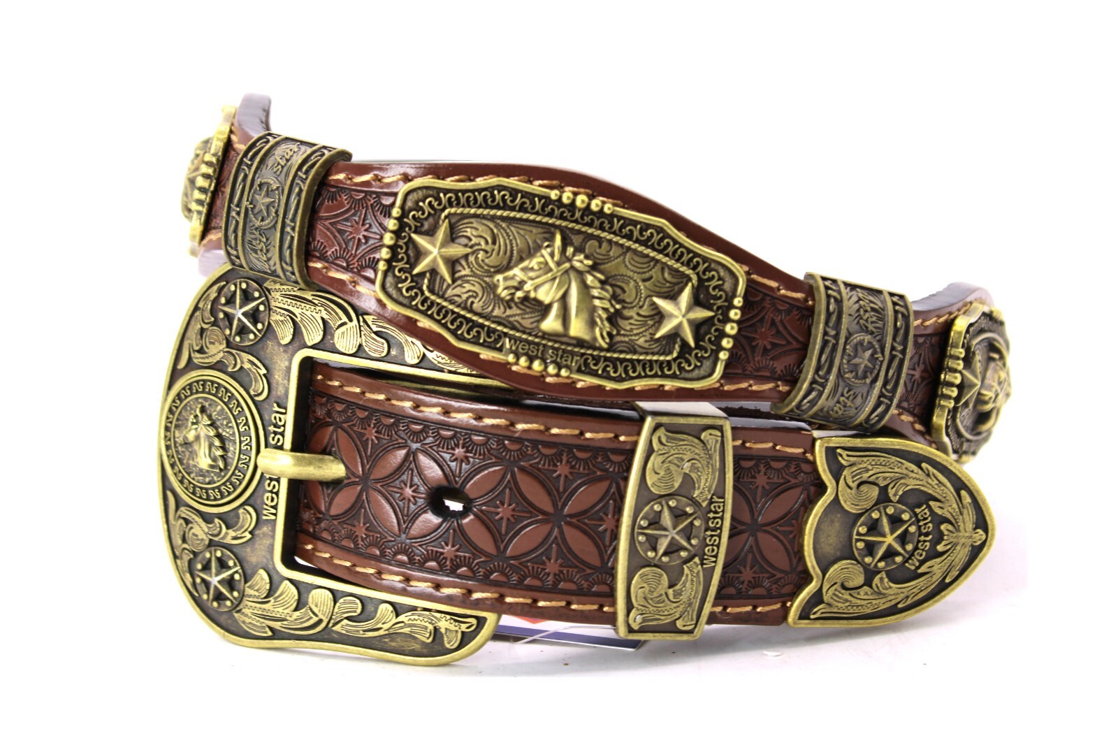 Western Buckle Set 3 Piece Horse Head Cowboy Buckle Star hebilla ...