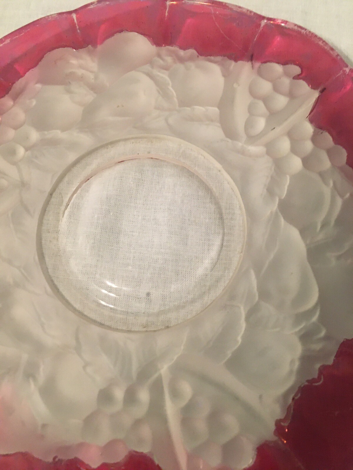 Vintage Indiana Glass Garland Ruby Flash Bread/Dessert 4 Plates Unique ...