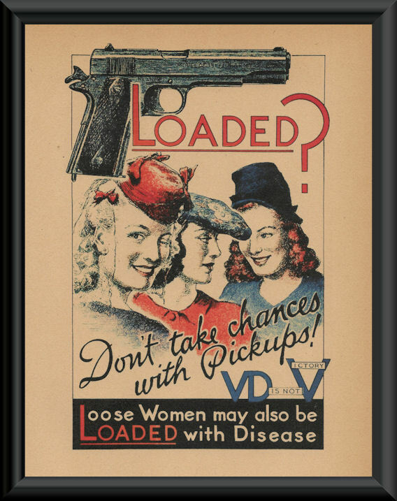 WWII Anti- VD Propaganda Poster Reprint On Original Period Paper *P220 ...