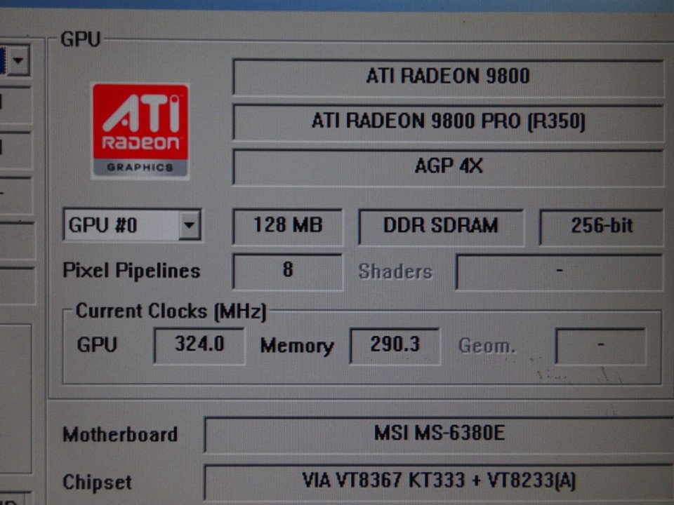 ATI RADEON 9800 PRO 128MB DDR AGP 8x GRAFIKKARTE VGA DVI S-VIDEO # ...