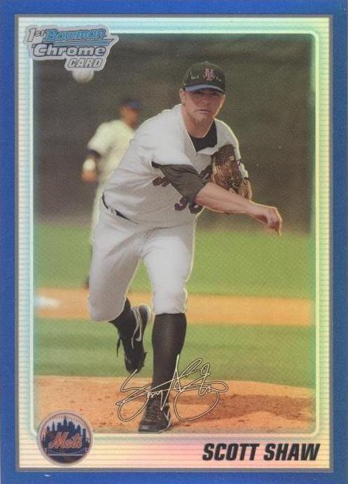 2010 Bowman Chrome - Prospects Scott Shaw #BCP34 Blue Refractor /250 ...
