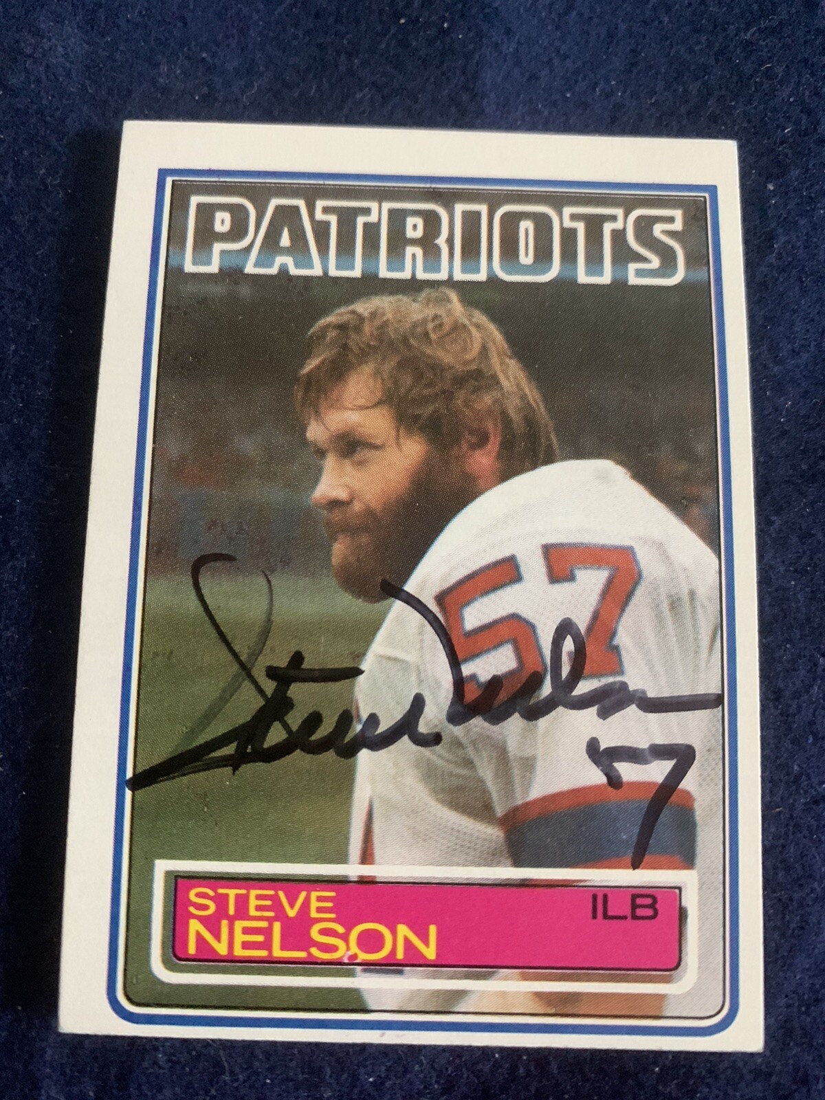Steve Nelson autographed 1983 TOPPS Patriots football card | eBay