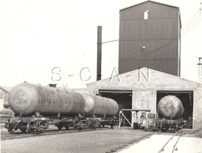 Org Vintage Large 1950s Railroad Photo- Train Tank Car- ACF Milton or ...