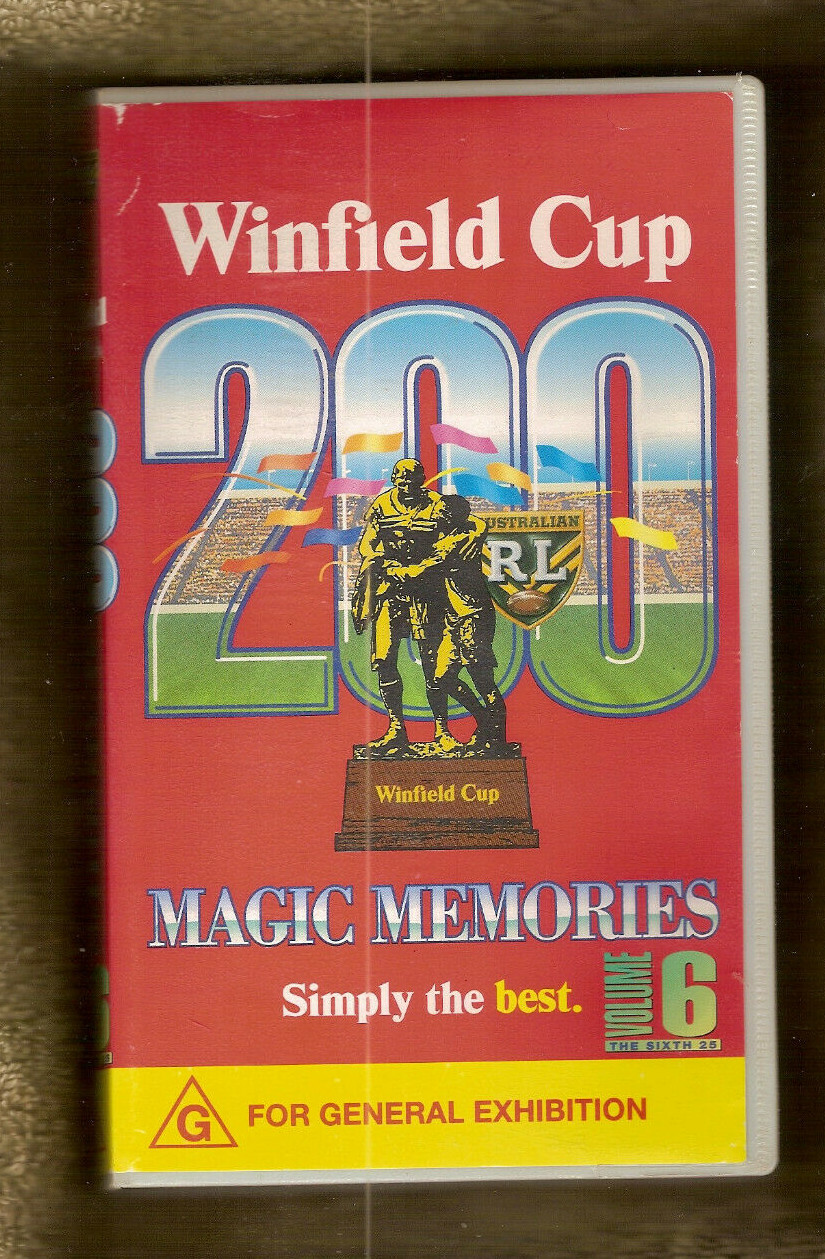 #GG. RUGBY LEAGUE WINFIELD CUP MAGIC MEMORIES VHS VIDEO TAPE #6 | eBay