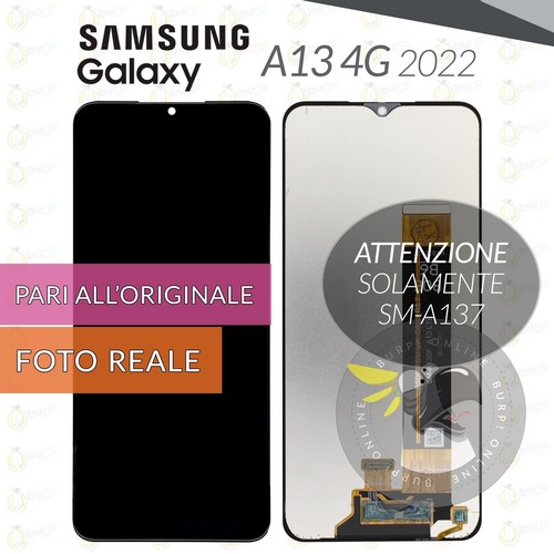 DISPLAY SAMSUNG GALAXY A13 2022 SM-A137 SCHERMO LCD VETRO TOUCH PARI A ...