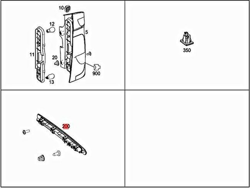 Genuine MERCEDES W447 V-CLASS W447 VITO Box Additional brake lamp ...