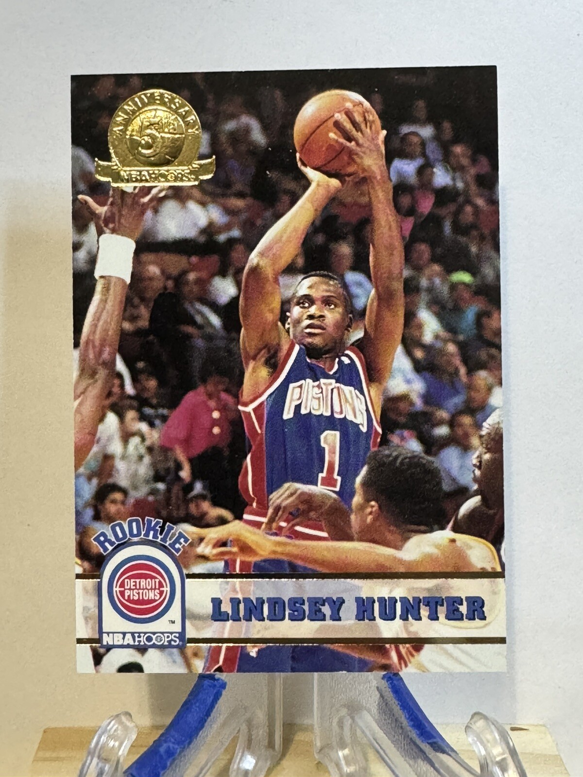 1993-94 NBA Hoops 5th Anniversary (1) Lindsey Hunter #333 Rookie RC (3 ...