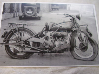 1931 INDIAN MOTORCYCLE FRONT END WRECK 11 X 17 PHOTO PICTURE | eBay