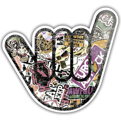 no worries grunge distressed hand sticker 95 x 80mm ratlook vw dub: mr ...