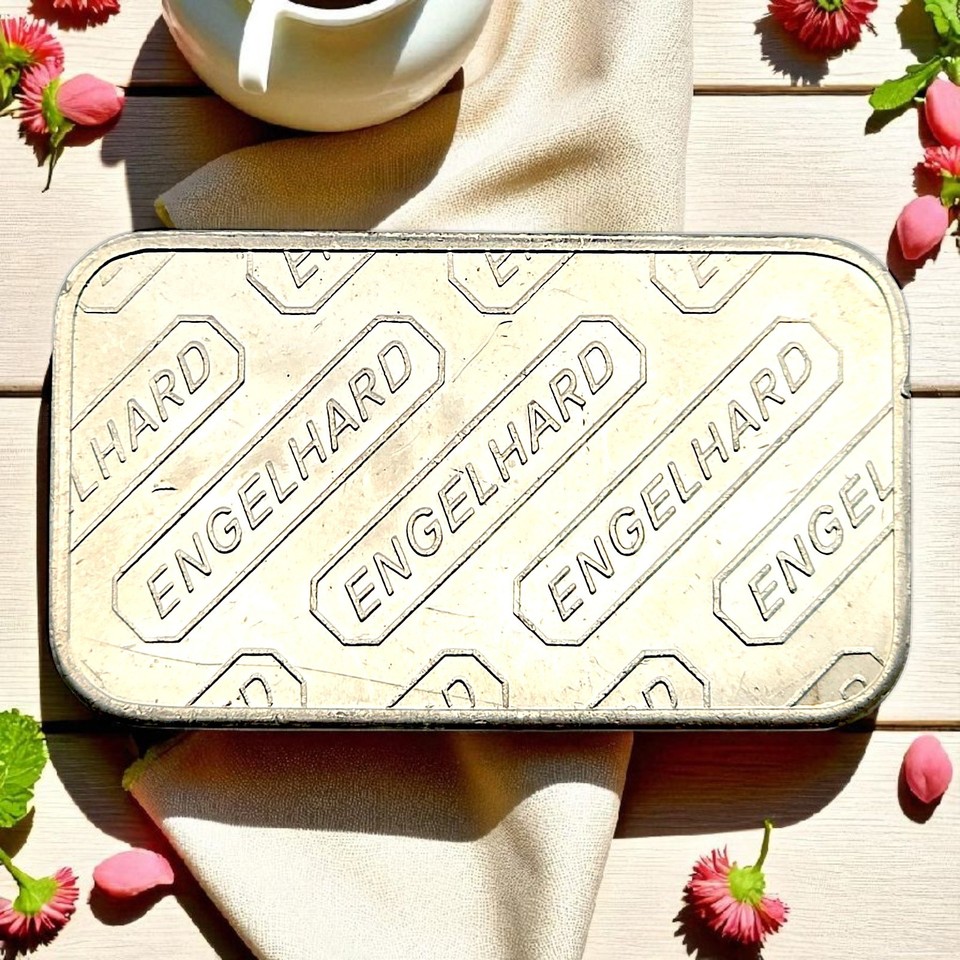 Engelhard 1 oz .999+ Silver Bar PX Serial Globe Logo Collectible | eBay