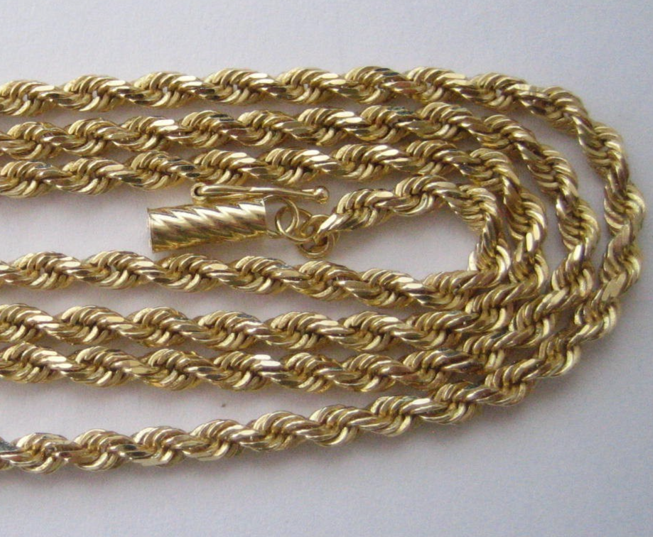 Michael Anthony 14k Gold 20" Diamond-Cut Rope Chain ~ 11.9g | eBay