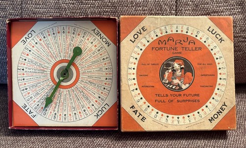 Vintage 1930s Marja Fortune Teller Game Fortune Telling Spinner ...