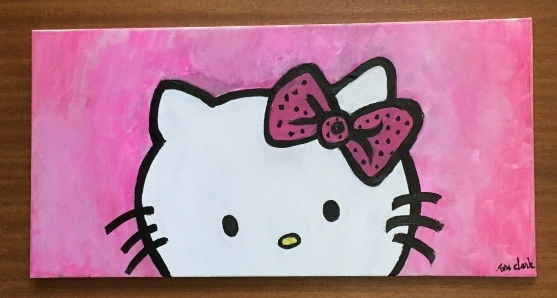 Hello Kitty Canvas Painting Sanrio Hello Kitty Hueforge Art By 3djd
