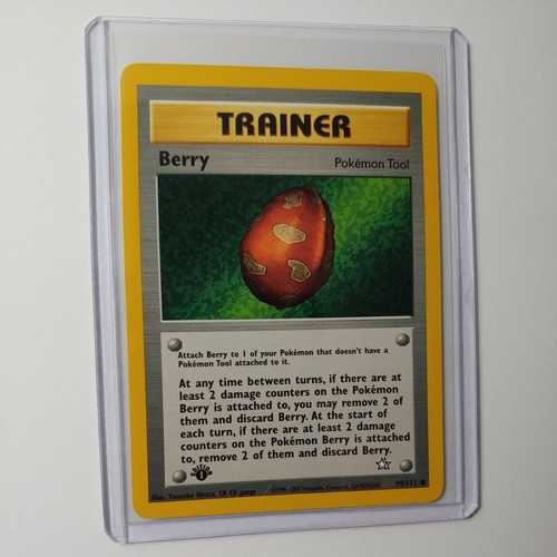 Pokemon Card WOTC 1st Edition Neo Genesis Berry Trainer 99/111 NM-Mint ...