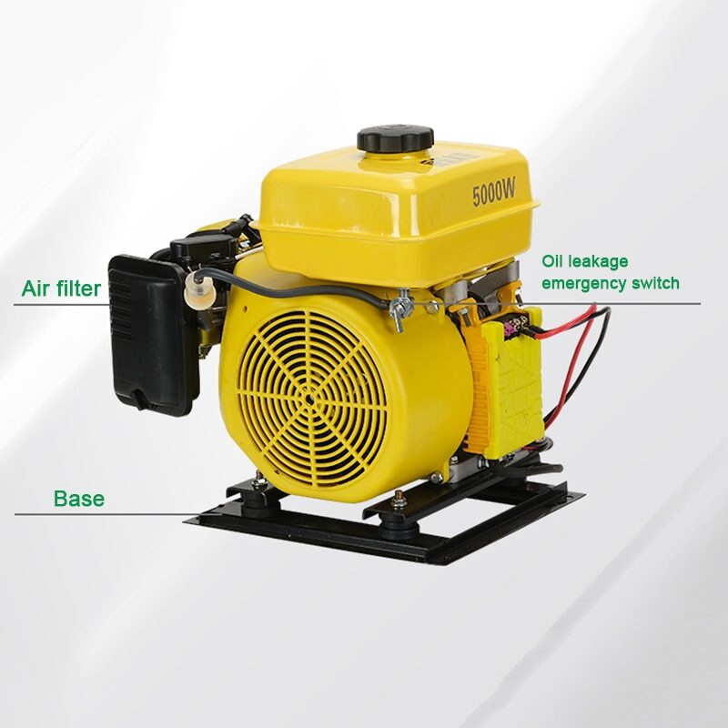 7KW Electric Vehicle Gasoline Generator Range Extender Electric Start ...