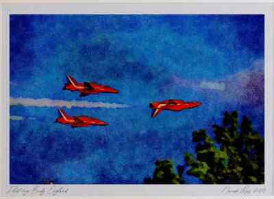 786099 Three Red Arrows Inverted Flying Over Tree Tops Limited Edition ...
