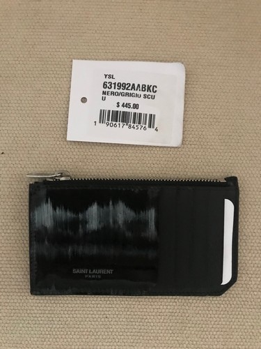 $445 NWT Saint Laurent YSL Credit Card Holder Case Painted Fragments ...