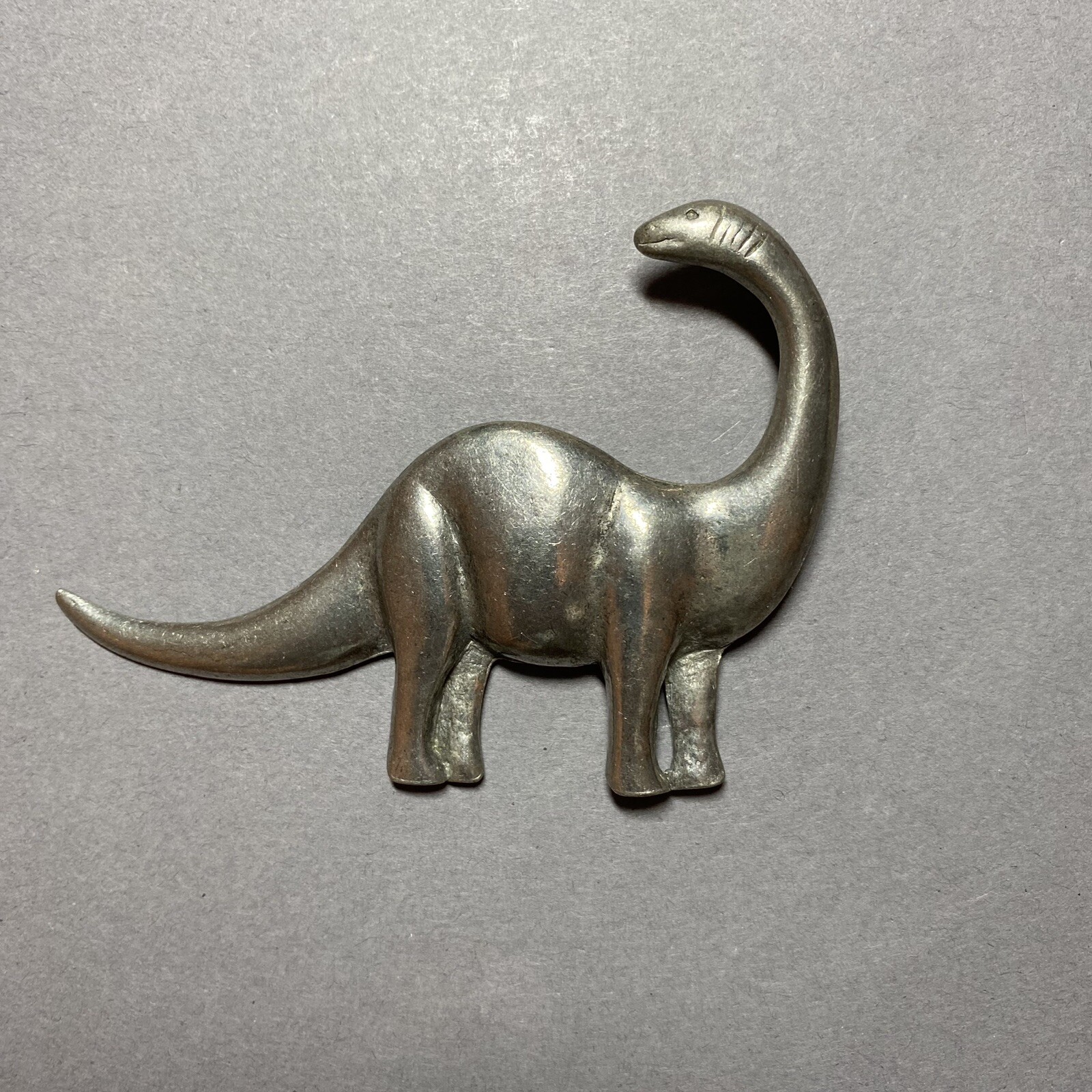 Vintage Brontosaurus Apatosaurus Dinosaur Silver Colo… - Gem