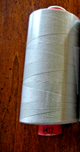 1 Metrosene All Purpose Poly Thread 1094 yds Lt grey #0412 NEW + Needle ...
