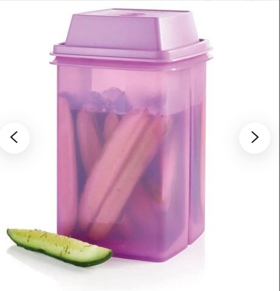 Tupperware Pick A Deli 8.5 Cup Square Pickle Container Strainer lilac ...