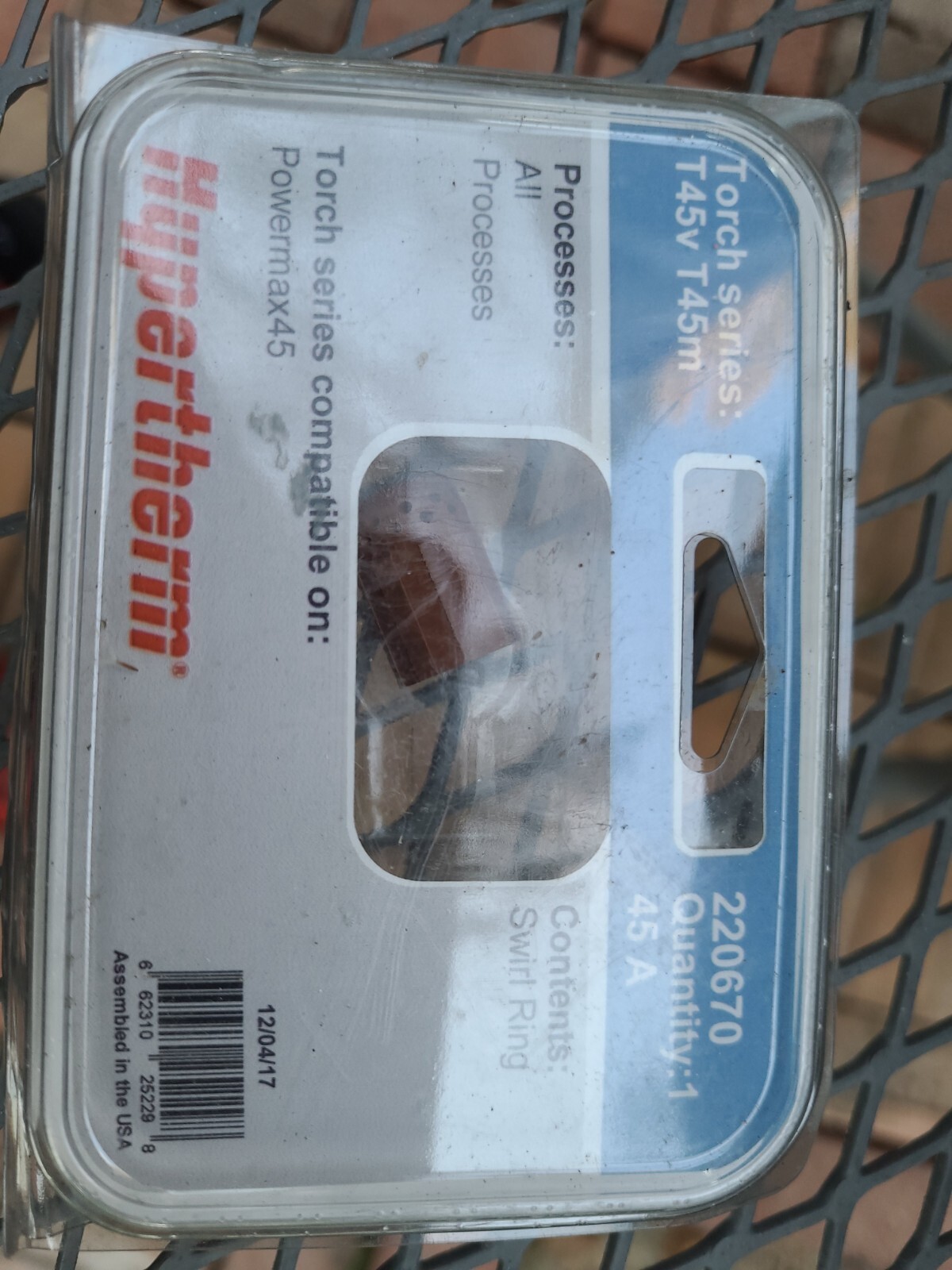 Genuine Hypertherm 220670 Powermax 45 Swirl Ring 45A Plasma 45V 45M ...