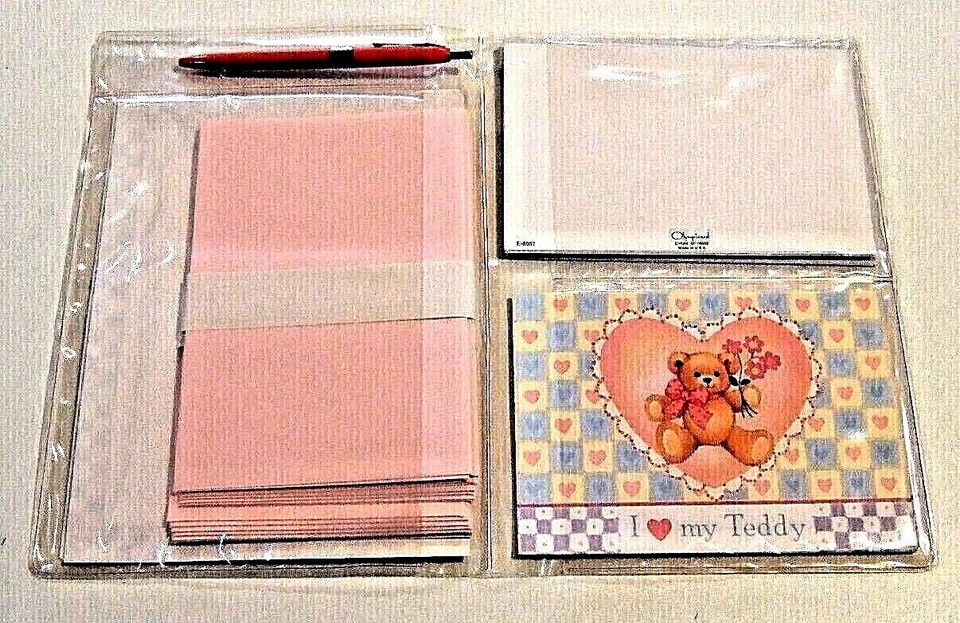 Teddy Bear Stationery Set by Olympicard - Sheets, Envelopes, Postcards ...