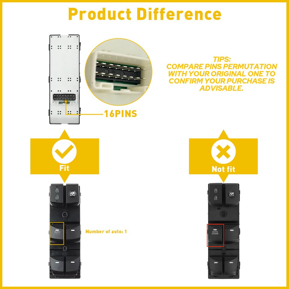 Master Power Window Switch Door for 20014-2016 Hyundai Elantra NEW! | eBay