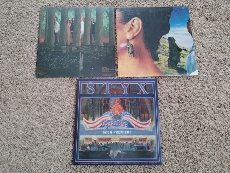 3 Styx Vinyl Record Albums LP Paradise Theater Pieces of Eight Grand ...