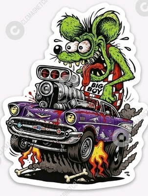 Chevy Heaven MAGNET - Rat Fink Style Odd Rod Big Boy Muscle Car Rat ...