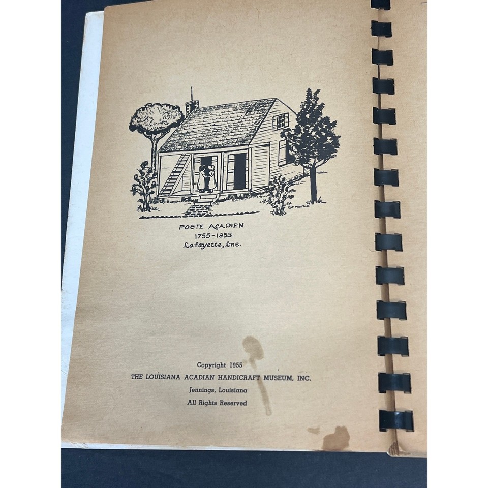 Acadian Bi-Centennial Cookbook 1955 Jennings Louisiana Cooking Cajun ...