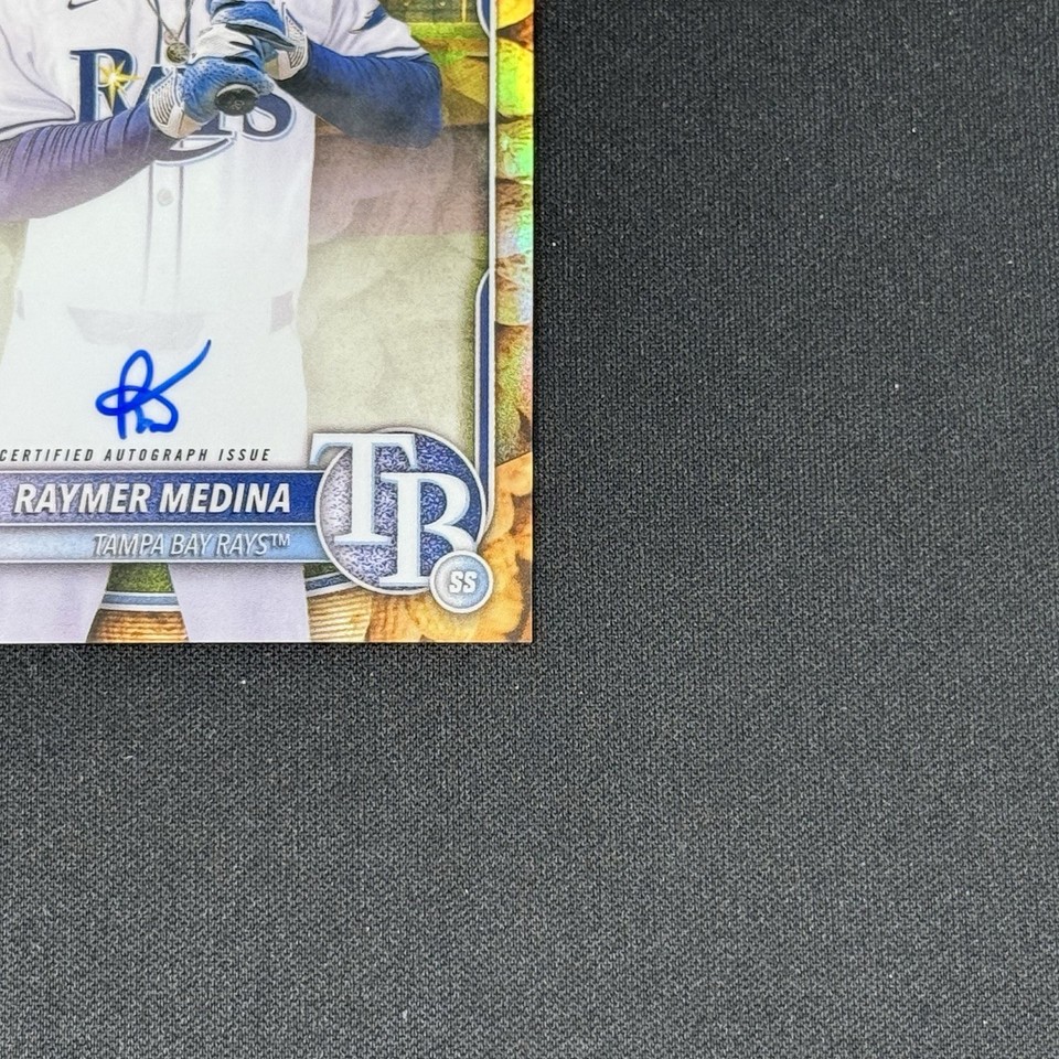 2025 Bowman Chrome Raymer Medina 1st Auto Rays Popcorn Refractor 1/5 ...