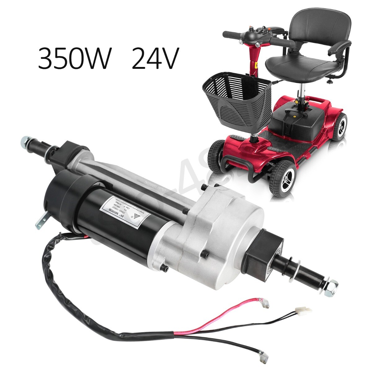 24V 350W Brush Electric Motor Transaxle for Mobility Scooter Travel ...