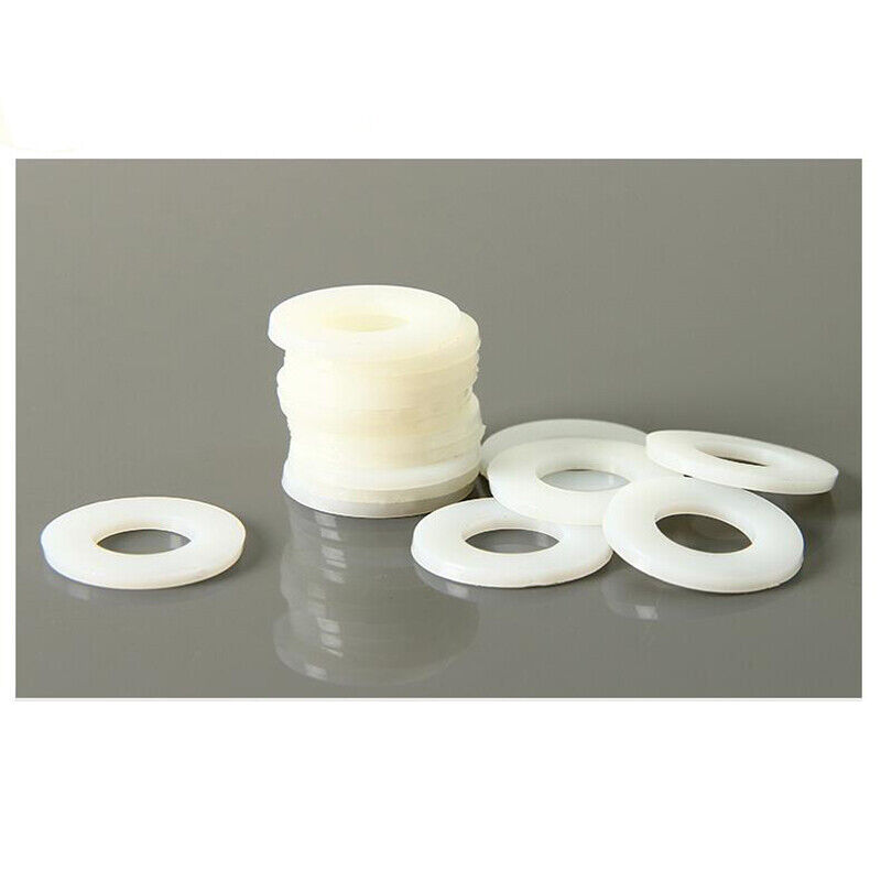 NYLON WASHERS FLAT PLASTIC WASHER M2 M3 M4 M5 M6 M8 M10 M12 WHITE ...