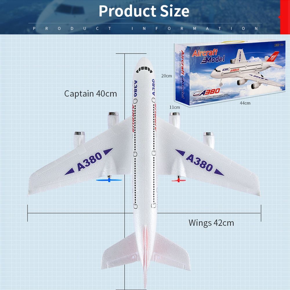 Airbus A380 2.4G 2 Channel EPP Foam Remote Control Airplane Plane Toy ...