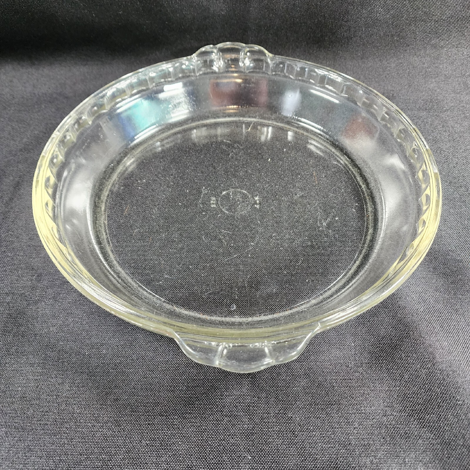 Vintage PYREX 229 Pie Plate Scalloped Fluted Edge Clear Glass 10" with ...