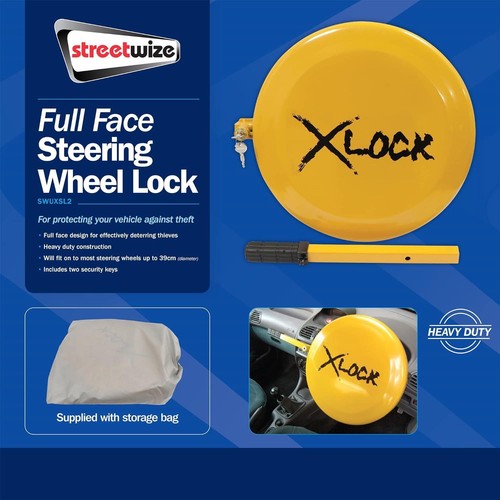 Streetwize Urban X Steering Wheel Lock Full Face Disk Yellow Security ...