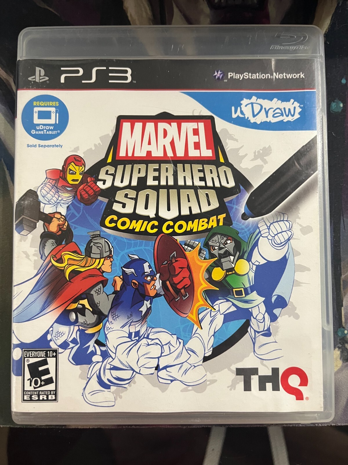Ps3 - uDraw Marvel Super Hero Squad Comic Combat PlayStation 3 Complete ...
