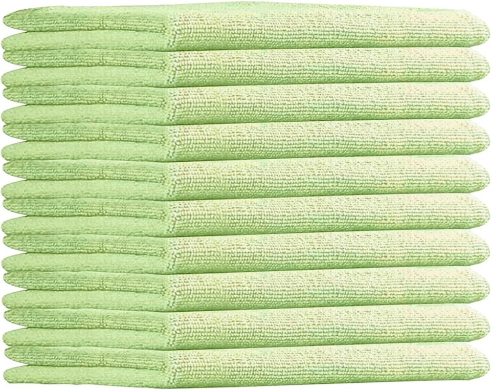USTRADEENT Microfiber Cleaning Cloth Pack Of 10, 12x12 Inches All ...